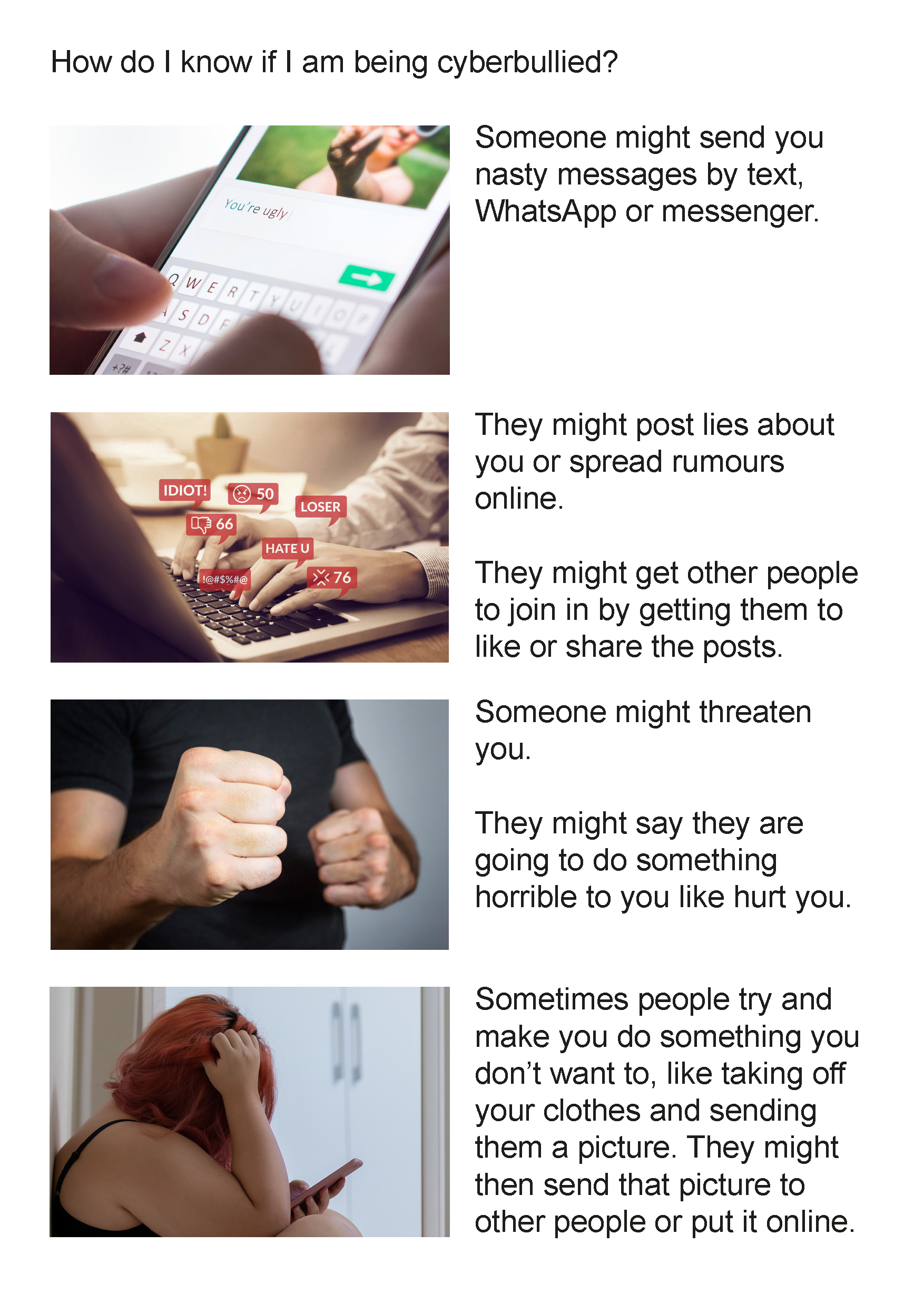 Keeping safe online: Cyberbullying - An easy read guide - Talking Media ...