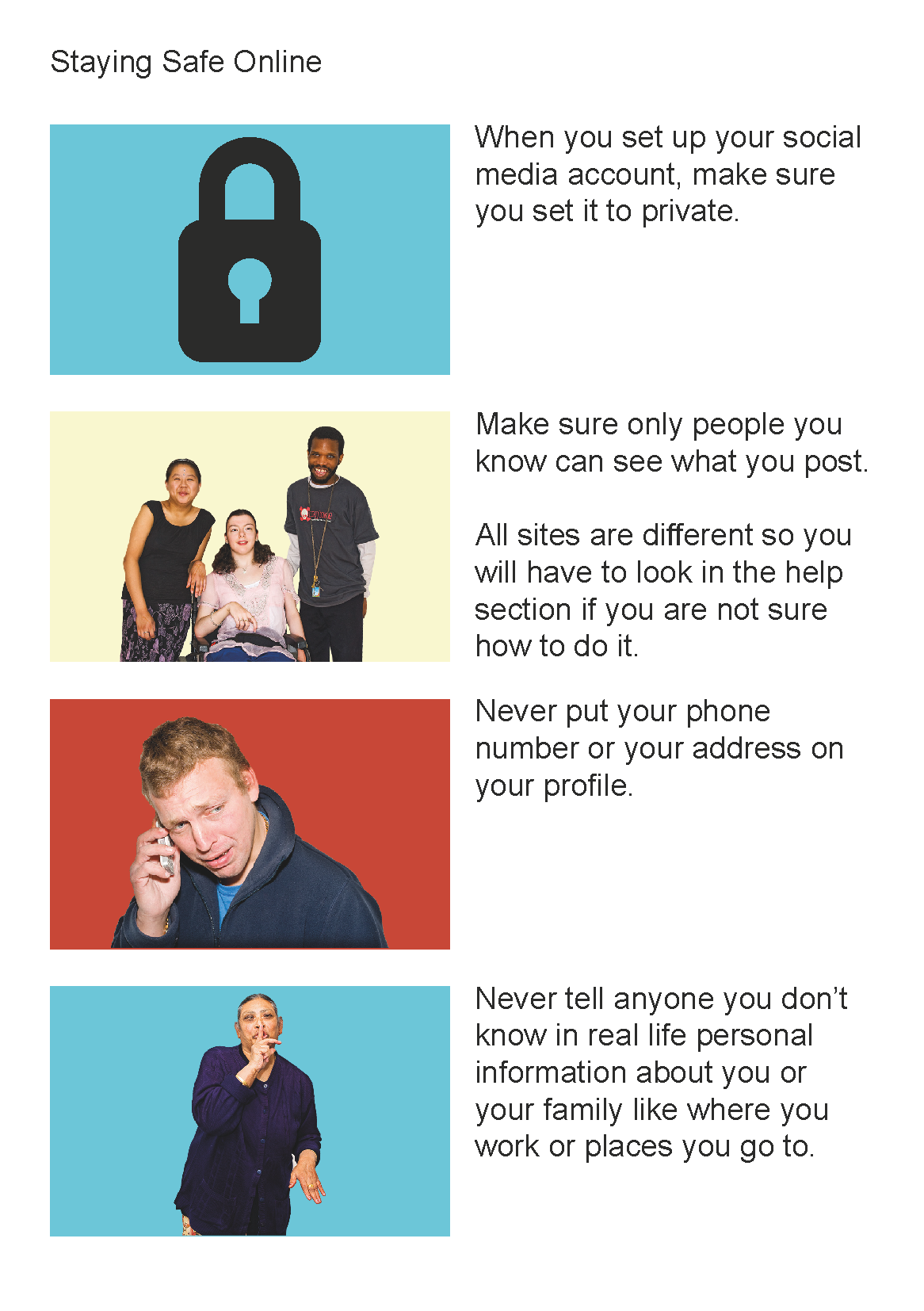 Keeping safe online: Cyberbullying - An easy read guide - Talking Media ...