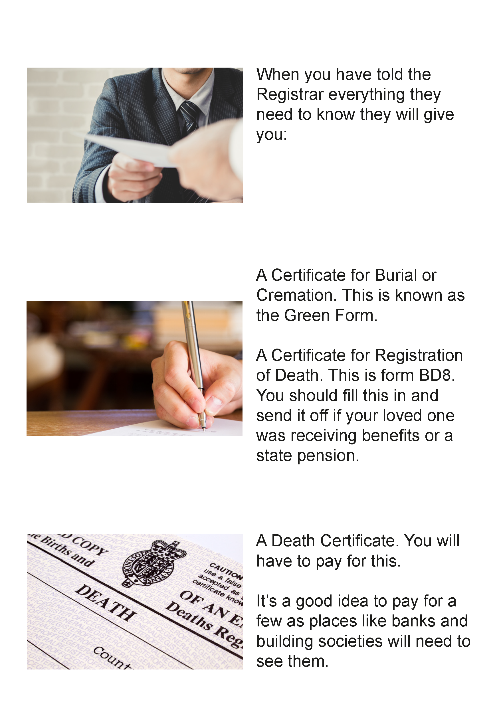 Registering a death - Talking Media | Accessibility for All | BTM ...